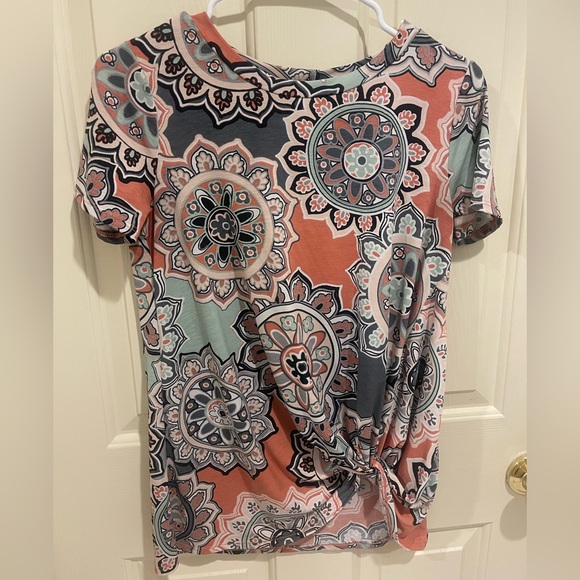 Twenty Ten | Tops | Twenty Ten Blouse Stretch Peach Paisley Floral ...